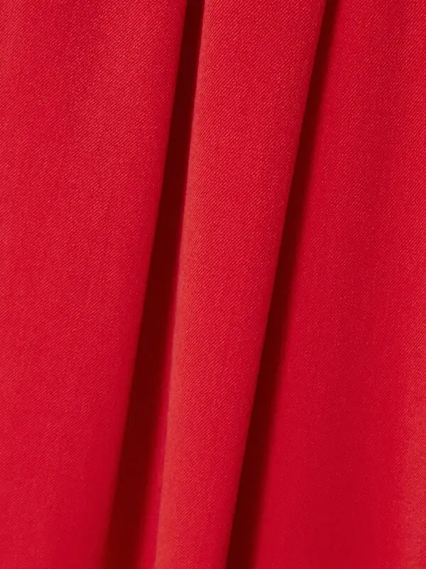 Staud Luisa Pleated Twill Wide-leg Pants