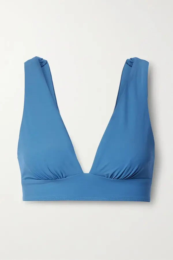 Bondi Born Net Sustain Amelia Bikini Top - Blue