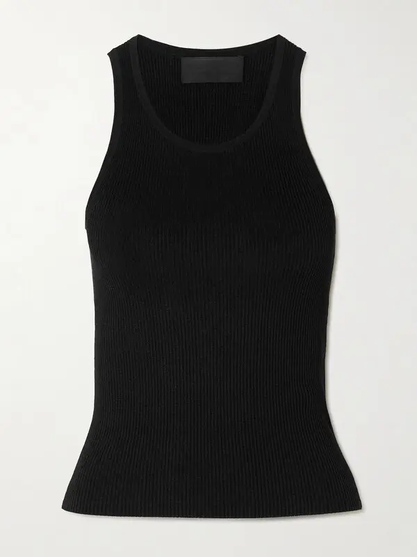 NILI LOTAN Lottie Ribbed Silk Tank