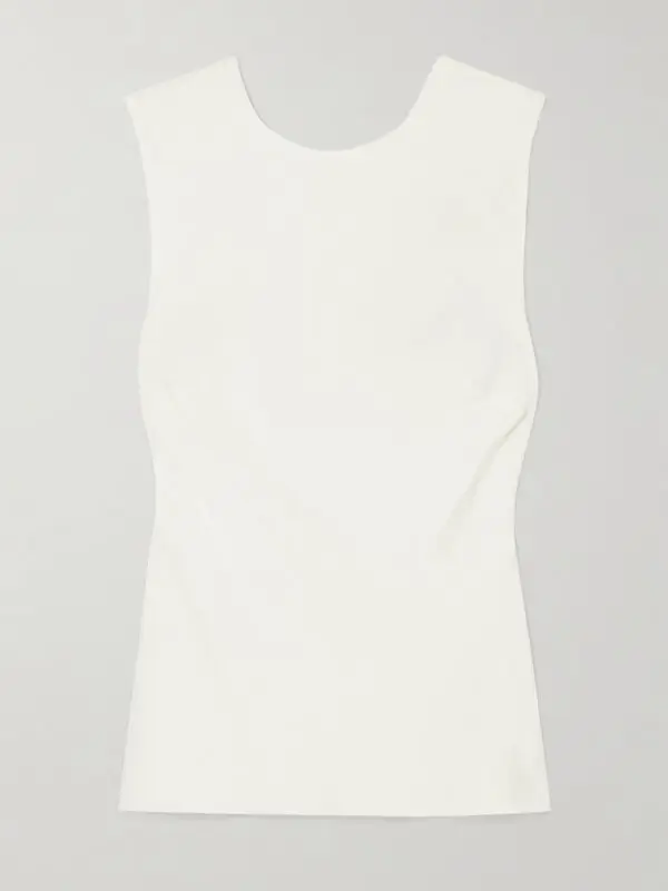 ST. AGNI Open-back Lenzing™ Lyocell And Ecovero™-blend Twill Top