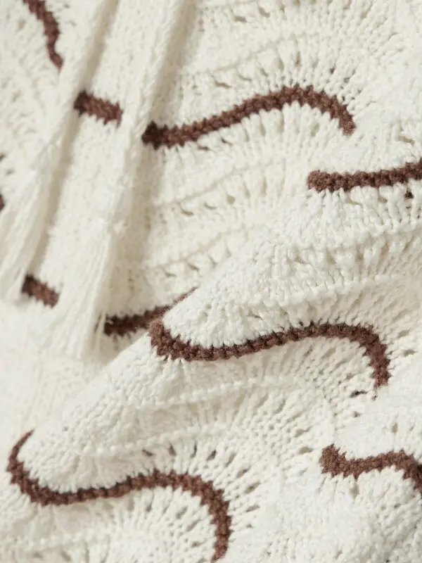 Cara Cara Aicha Striped Cotton Knit Shorts - Brown