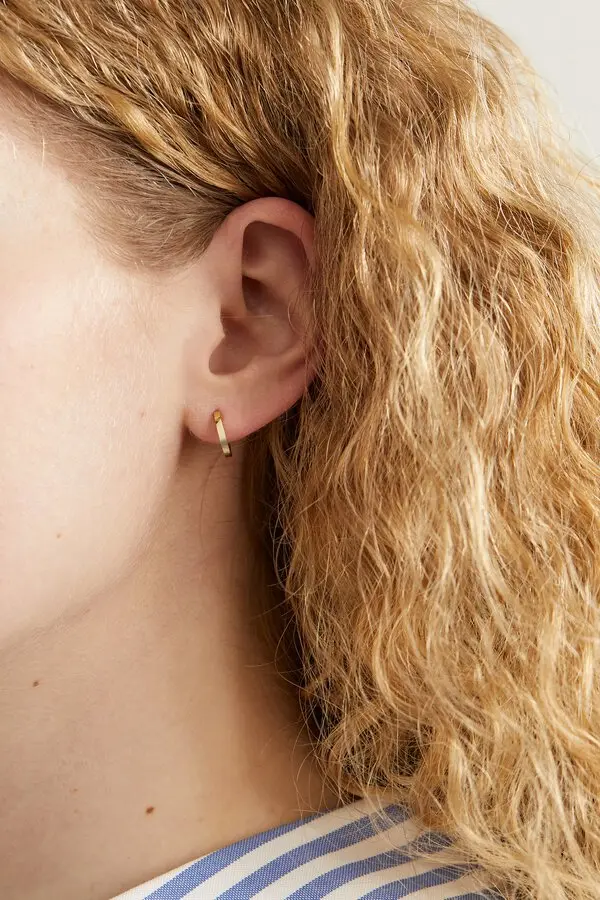 JENNIFER MEYER Small Huggie 18-karat Hoop Earrings