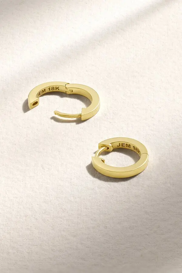JENNIFER MEYER Small Huggie 18-karat Hoop Earrings
