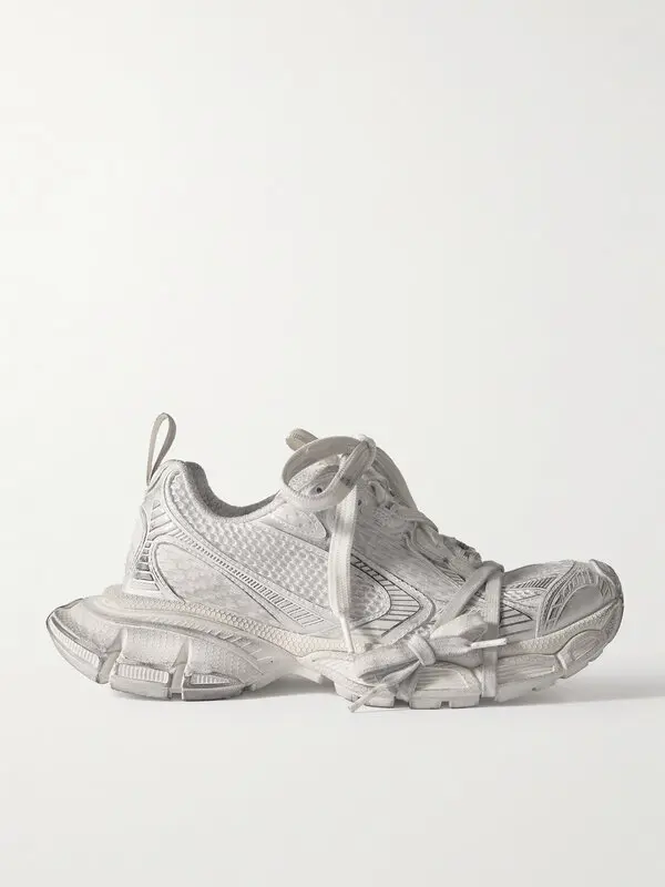 Balenciaga 3xl Mesh And Rubber Sneakers - White