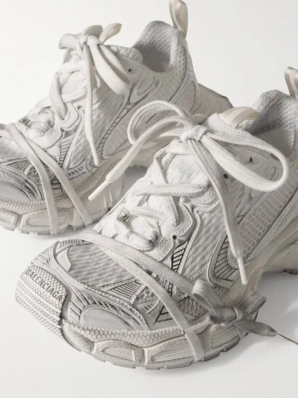 Balenciaga 3xl Mesh And Rubber Sneakers - White