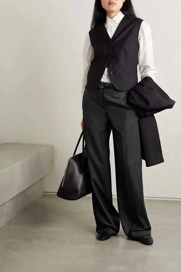 THE ROW Bufus Wool Straight-leg Pants