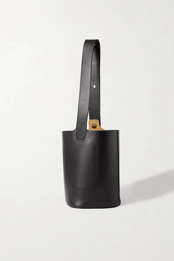 Loewe Pebble Leather Bucket Bag - Black