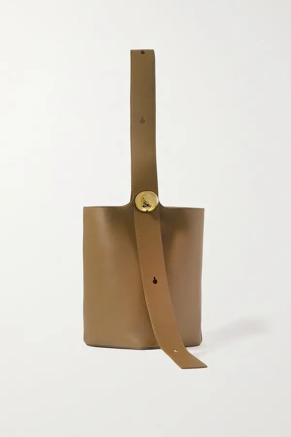 Loewe Pebble Leather Bucket Bag - Brown
