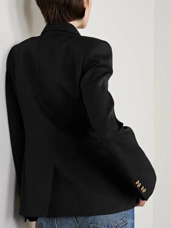 NILI LOTAN Vira Double-breasted Wool-twill Blazer