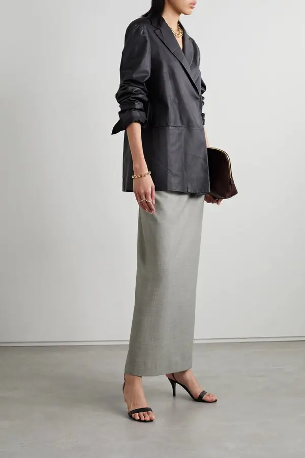 THE ROW Berth Wool Maxi Skirt