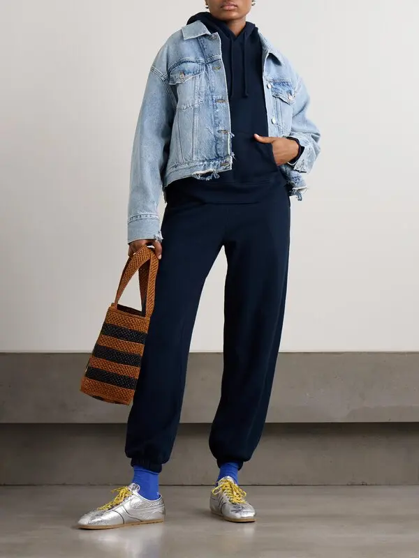 THE ELDER STATESMAN Cotton And Cashmere-blend Track Pants