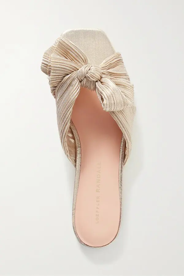 LOEFFLER RANDALL Daphne Plissé-lamé Slides