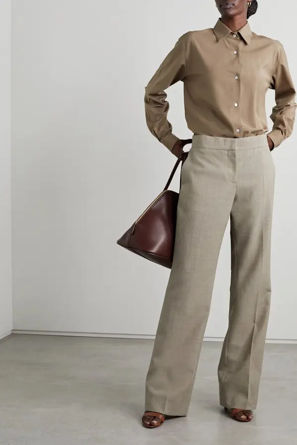 THE ROW Baer Straight-leg Wool Pants