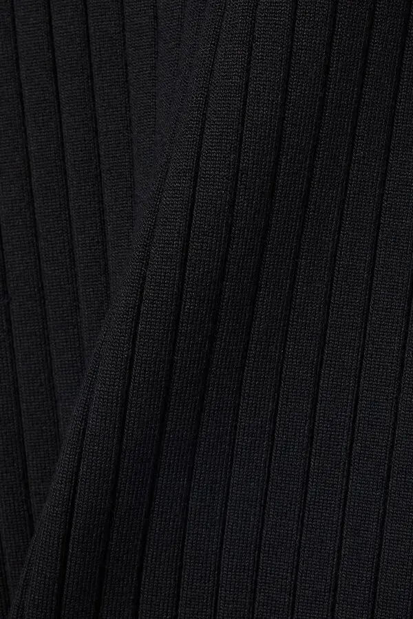 THE ROW Moss Ribbed Silk Maxi Skirt