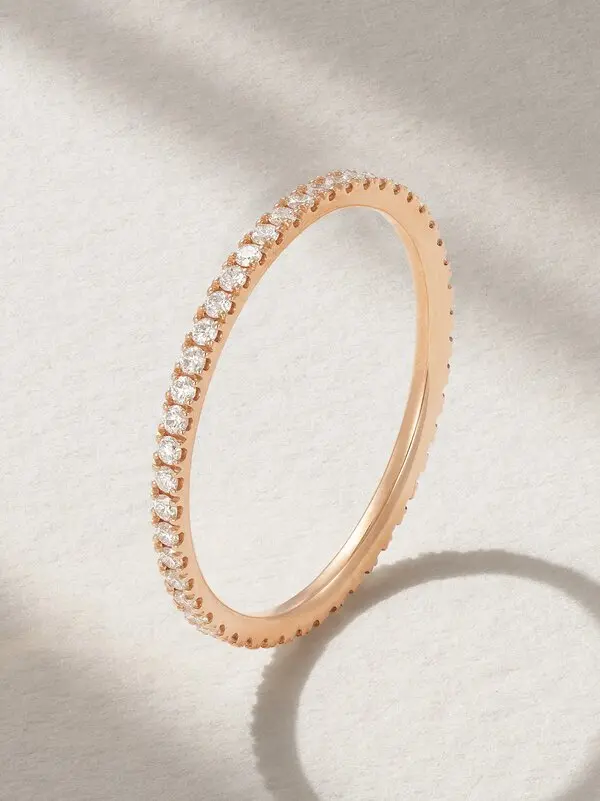 Messika Gatsby 18-karat Rose Diamond Ring - Gold