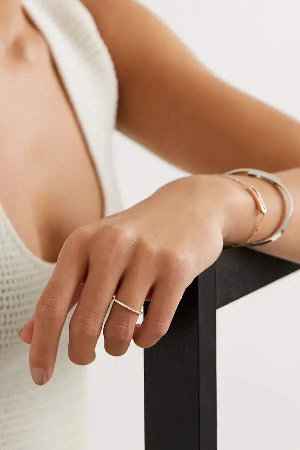 Messika Gatsby 18-karat Rose Diamond Ring