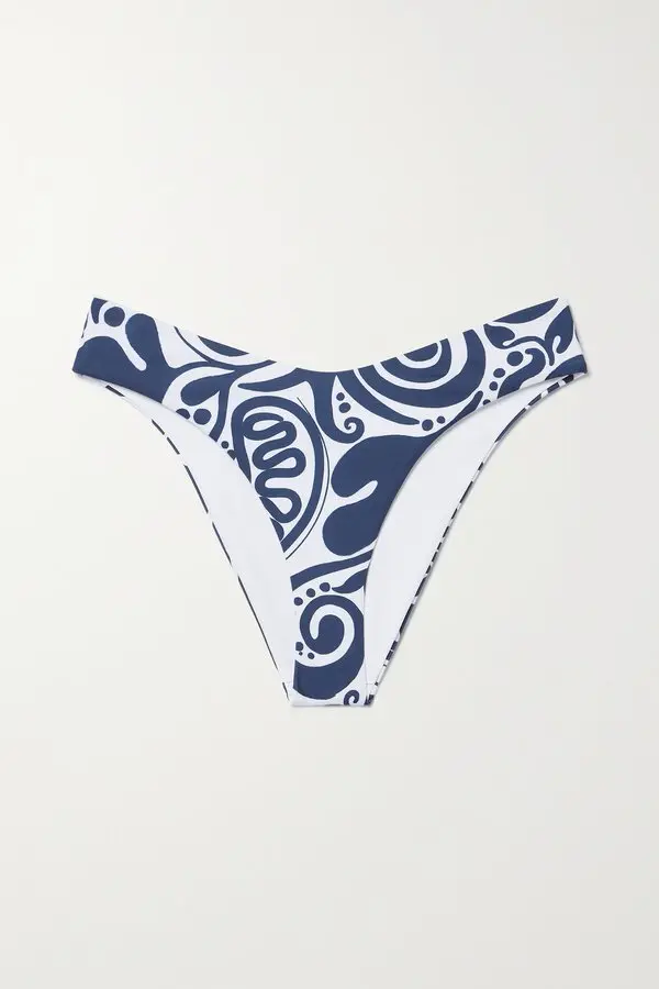 Mara Hoffman Net Sustain Cece Printed Bikini Briefs - Blue