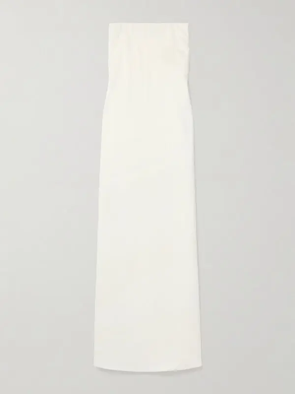 Co Strapless Crepe Maxi Dress