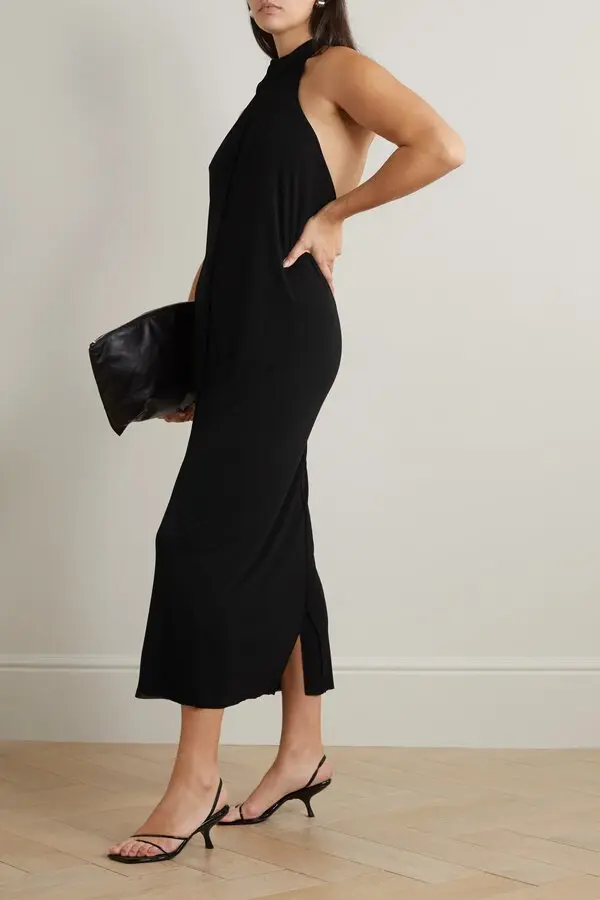 THE ROW Brynlee Open-back Jersey Midi Dress