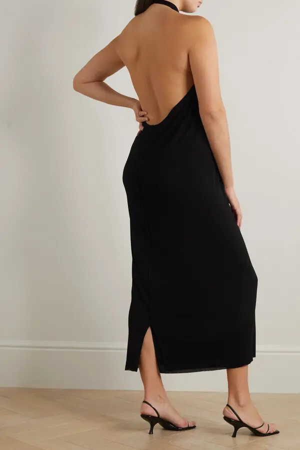 THE ROW Brynlee Open-back Jersey Midi Dress