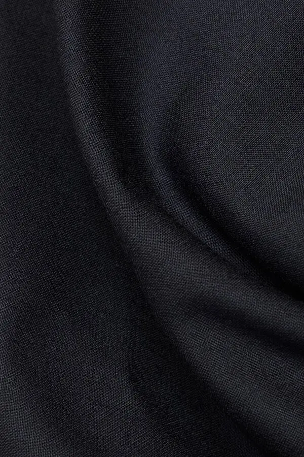 THE ROW Berna Draped Open-back Wool Midi Dress