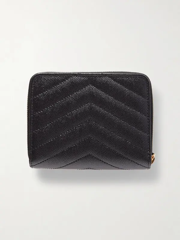 Saint Laurent Monogramme Quilted Textured-leather Wallet