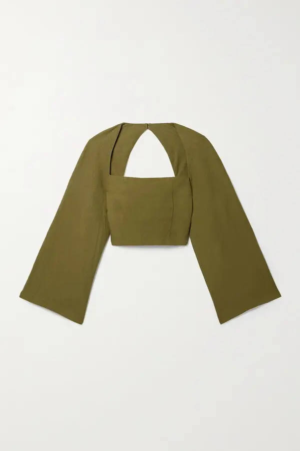 Mara Hoffman Net Sustain Julia Cropped Top