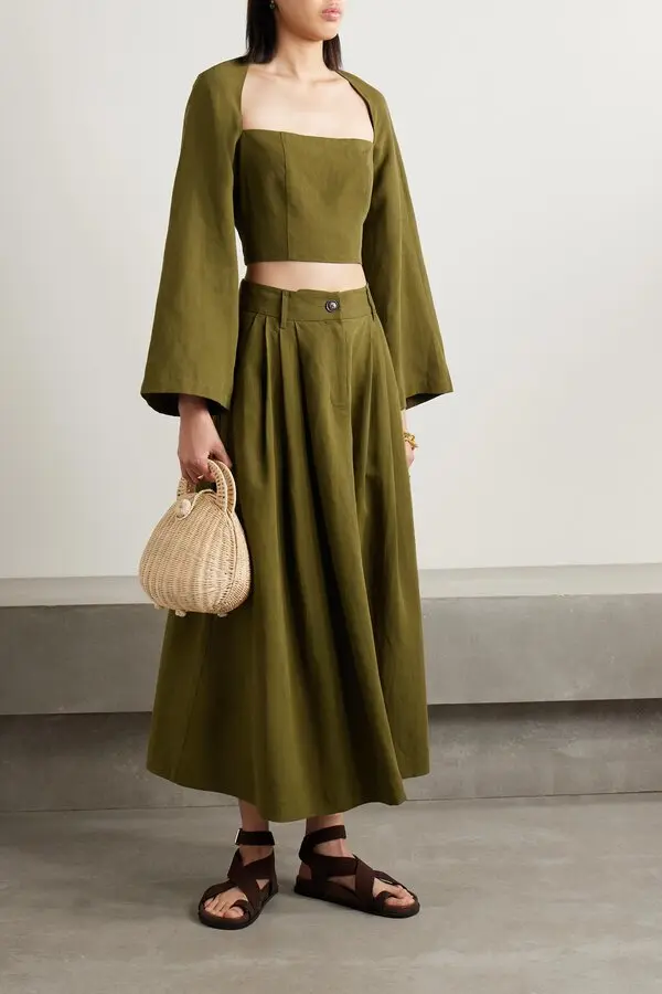 Mara Hoffman Net Sustain Julia Cropped Top