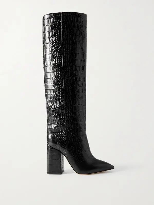 Paris Texas Anja Croc-effect Knee Boots