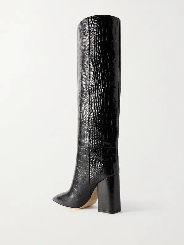 Paris Texas Anja Croc-effect Knee Boots