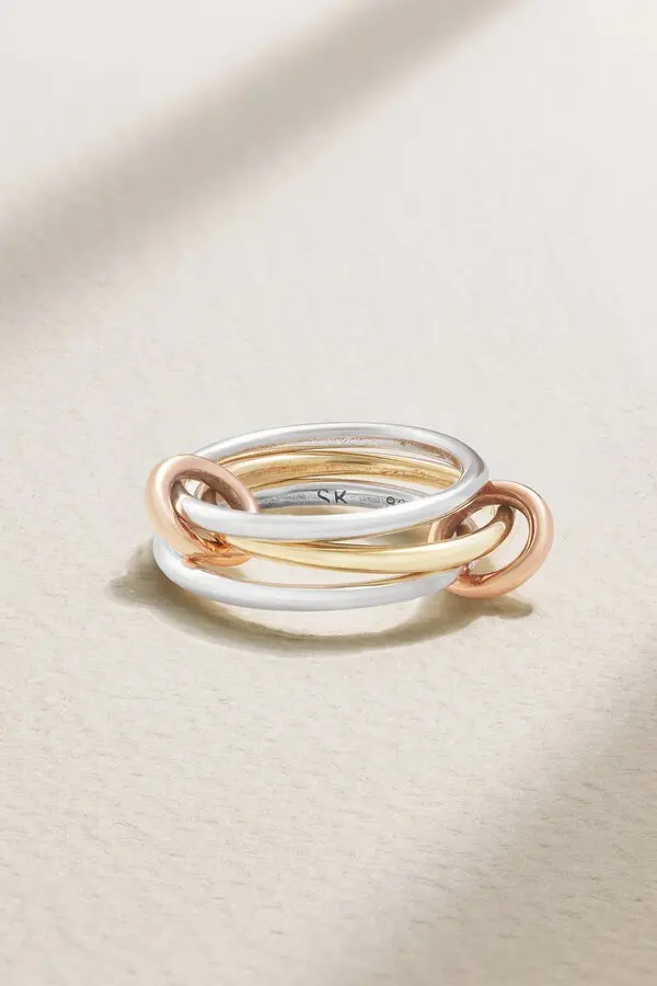 SPINELLI KILCOLLIN Solarium Set Of Three Rings - Gold