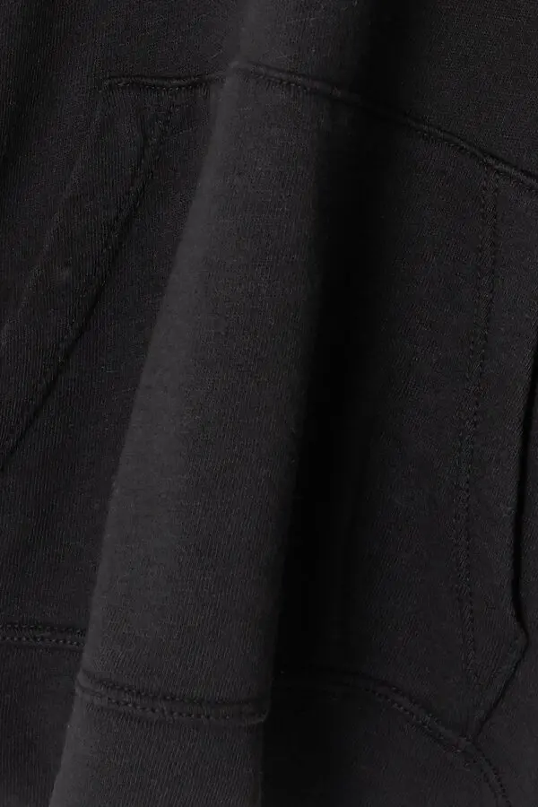 JAMES PERSE Cropped Cotton-jersey Hoodie