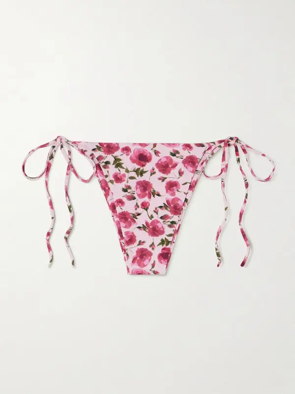 Magda Butrym Floral-print Bikini Briefs - Pink