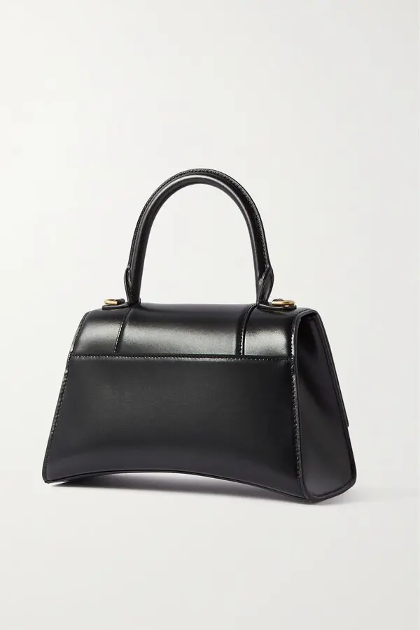 Balenciaga Hourglass Small Leather Tote - Black