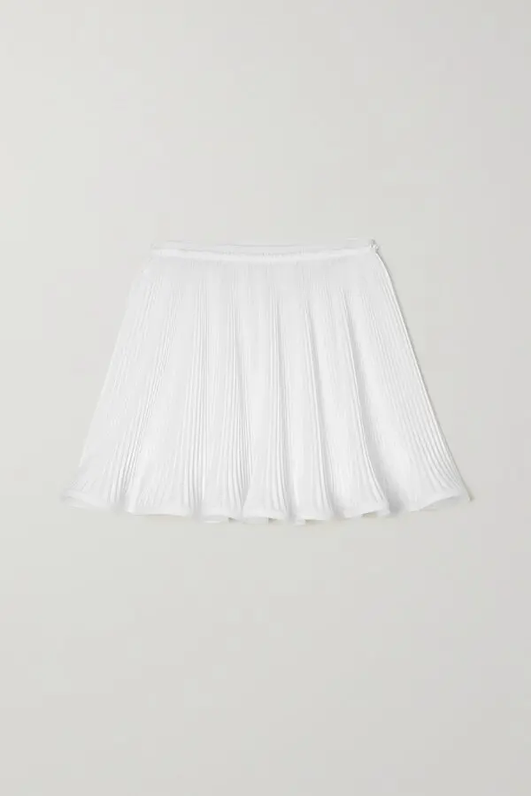 Givenchy Ruffled Plissé-satin Mini Skirt