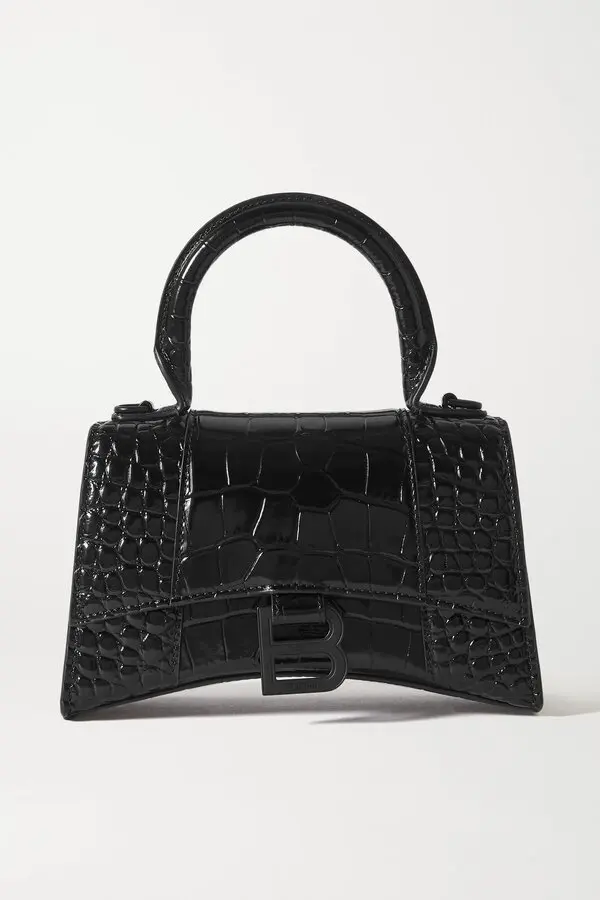 Balenciaga Hourglass Xs Tote - Black