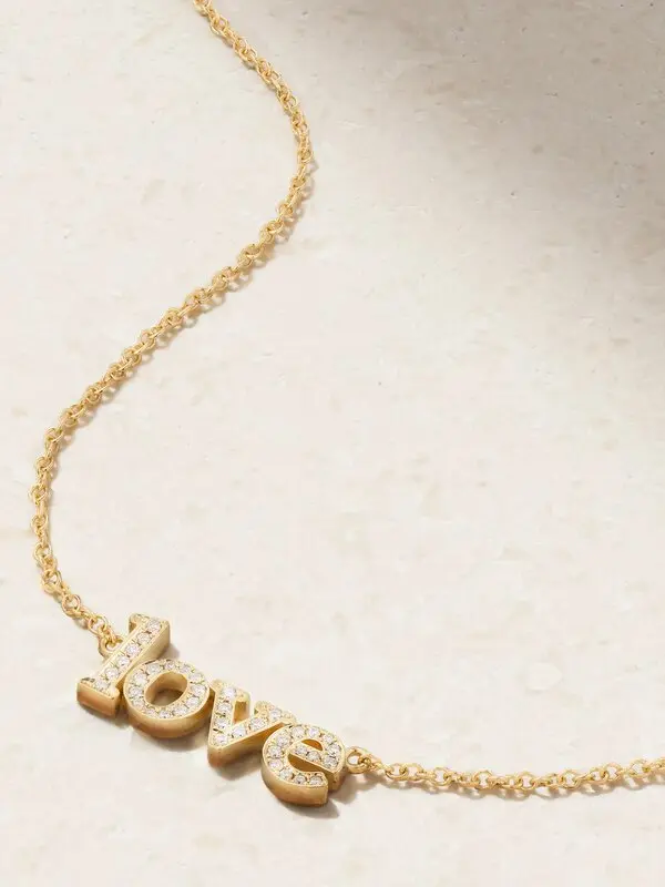 JENNIFER MEYER Love 18-karat Diamond Necklace - Gold
