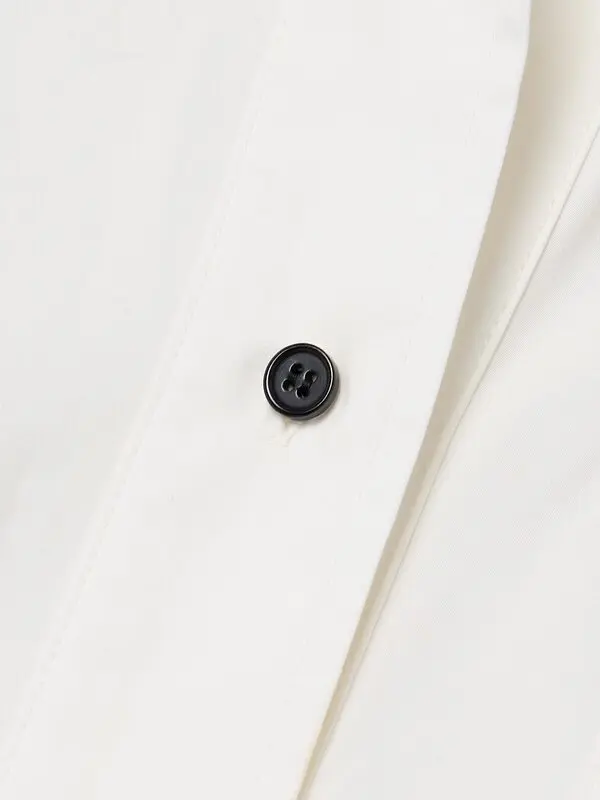 Co Gathered Cotton And Silk-blend Poplin Shirt
