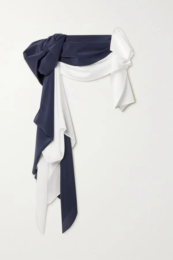 Loewe Draped Silk Waist Belt - Blue