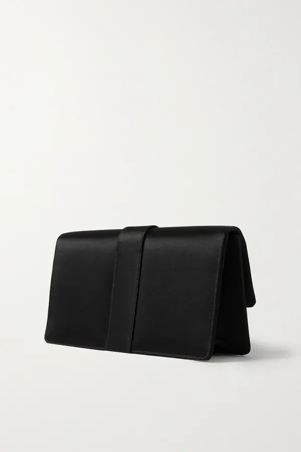 Manolo Blahnik Capri Crystal-embellished Clutch - Black