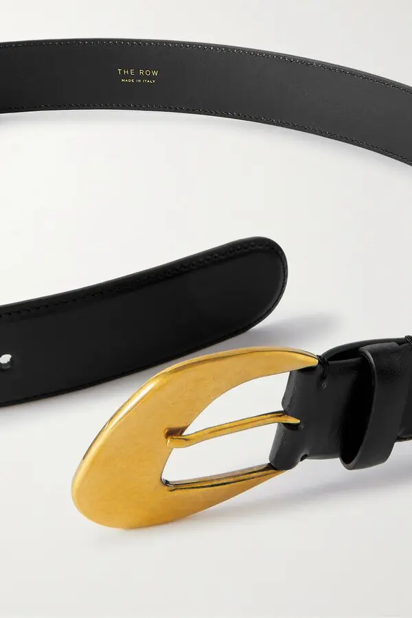 THE ROW Effi Leather Belt With Asymmetrical Buckle