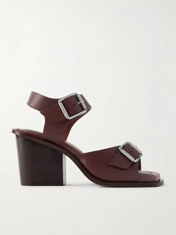 LEMAIRE Leather Block Heel Sandals