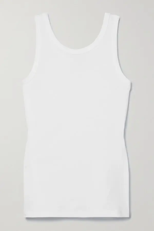 THE ROW Essentials Frankie Organic Cotton-jersey Tank - White