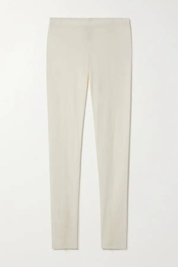 THE ROW Fraidy Stretch-silk Jersey Leggings