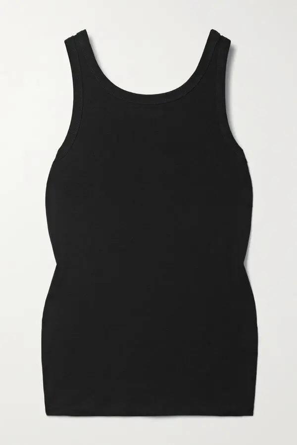 THE ROW Essentials Frankie Organic Cotton-jersey Tank - Black