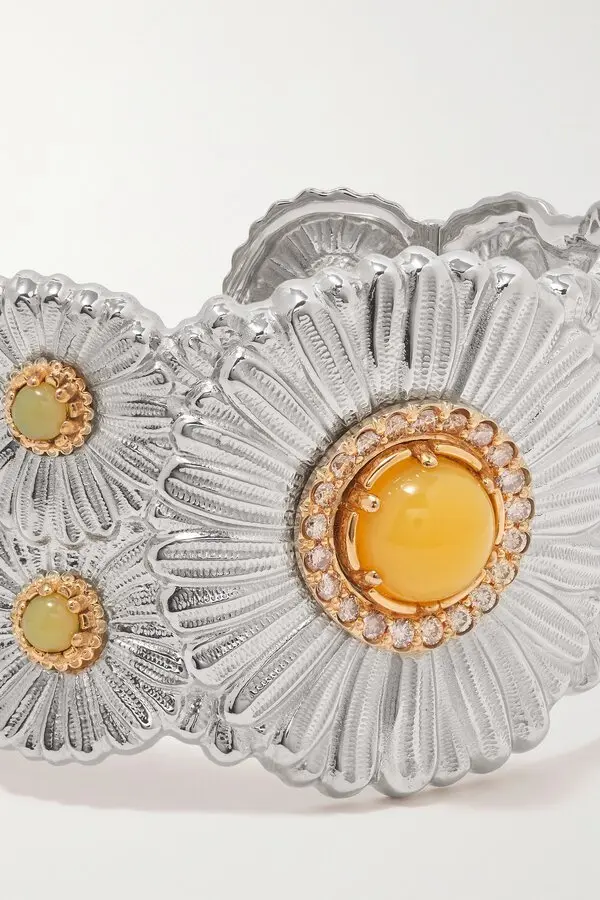 Buccellati Blossoms Daisy Agatha And Diamond Cuff