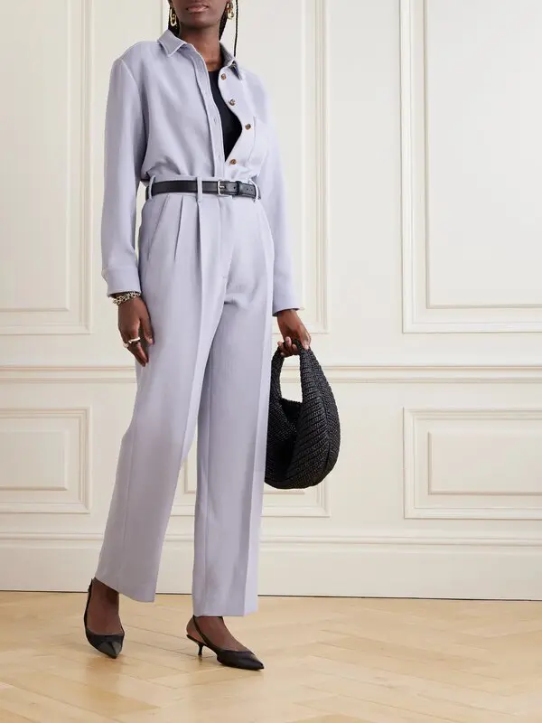 BLAZÉ MILANO Fox Pleated Wool Pants