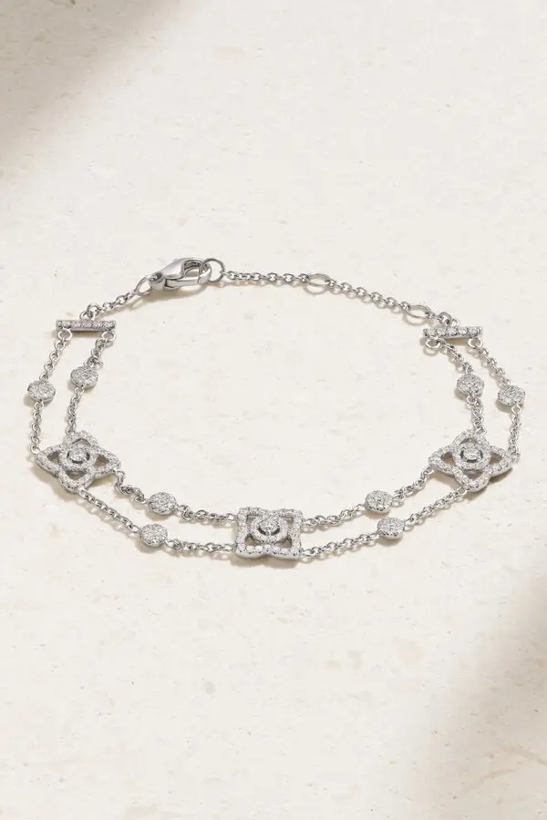 DE BEERS LONDON 18-karat White Diamond Bracelet - Gold