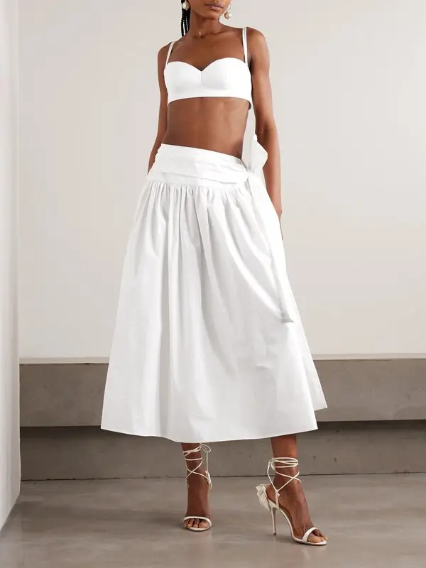 Magda Butrym Appliquéd Cotton Bralette
