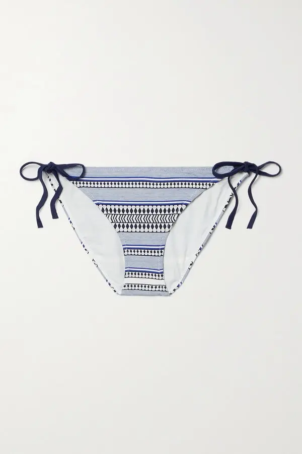 LEMLEM Neela Striped Bikini Briefs - Blue